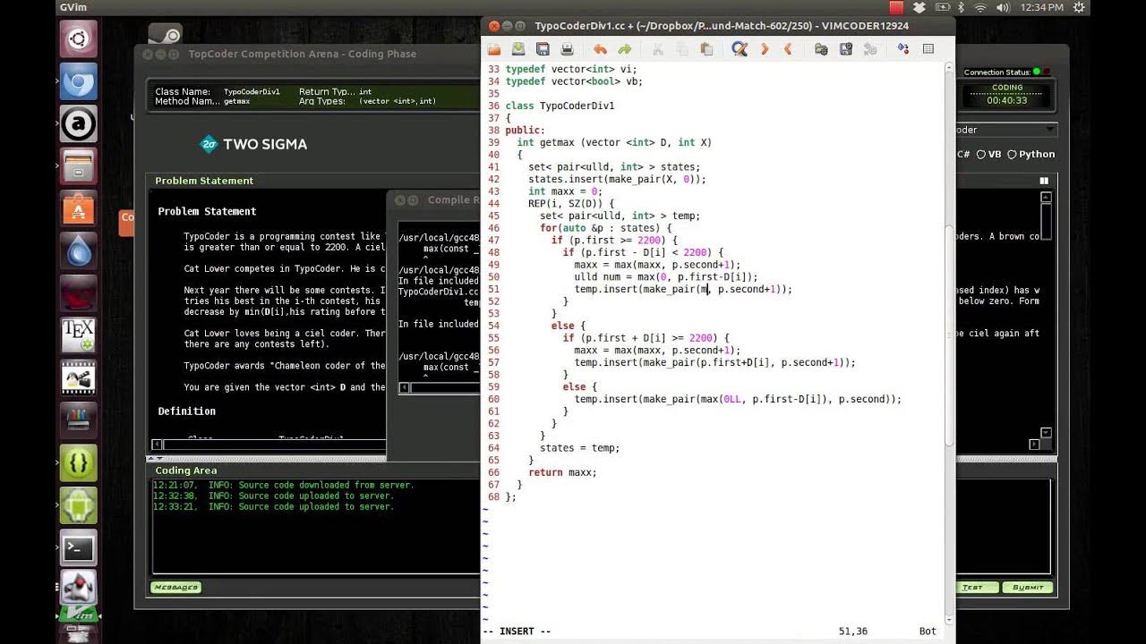 Topcoder SRM 602 Div 1 - YouTube
