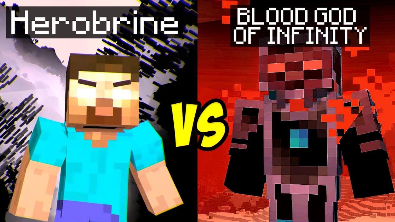 Final Herobrine Revenge battle vs Blood God of Infinity in minecraft ...