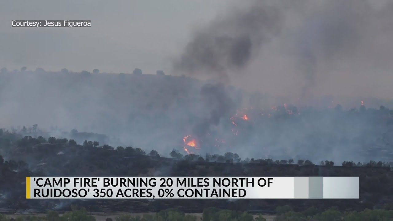 Camp Fire burning 350 acres near Ft. Stanton - YouTube