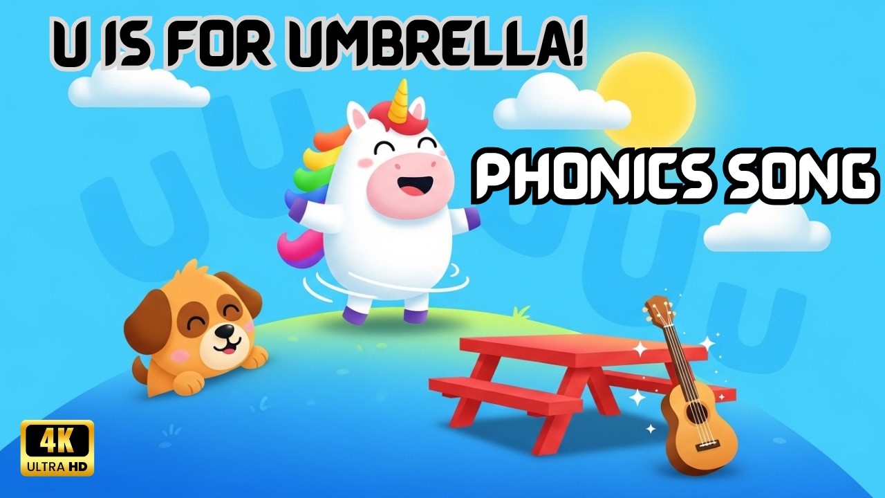 Letter U Phonics Song |U is for Umbrella |Umbrella Unicorn Up|Learn U ...