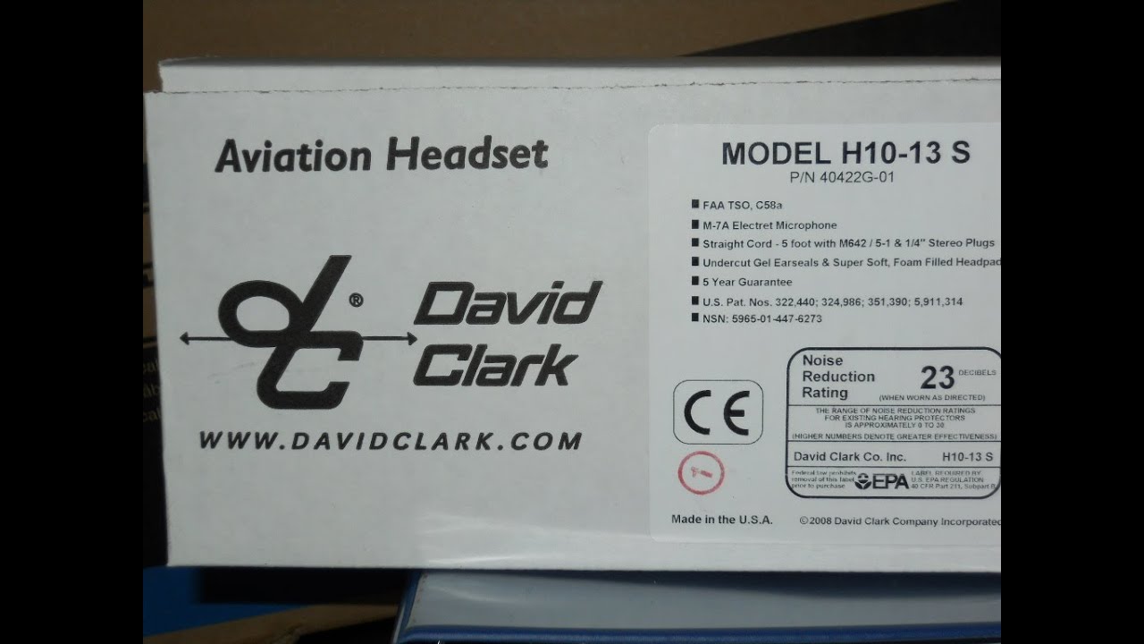 Unboxing of the David Clark H10-13S - YouTube