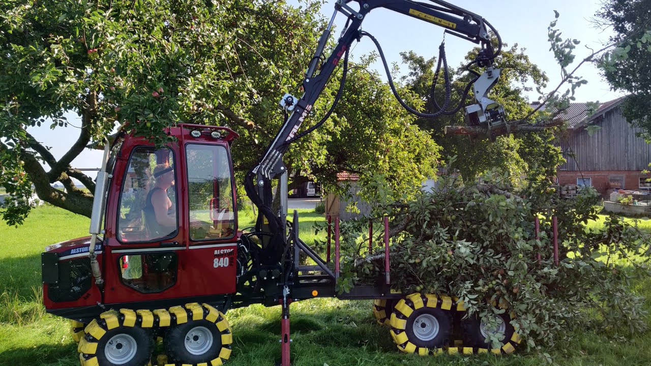 Alstor 840 Pro mit Hypro FG45 Fällgreifer von Forstservice Köhl - YouTube