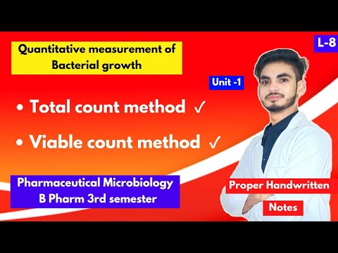 L-8। U-1। Quantitative measurement of bacterial growth total and viable ...