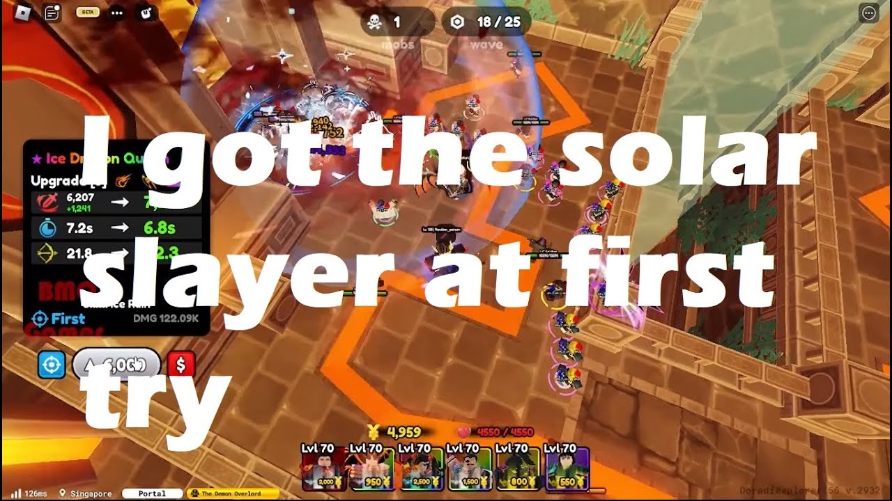 I got solar slayer on solar portal at first try. Anime defenders ...