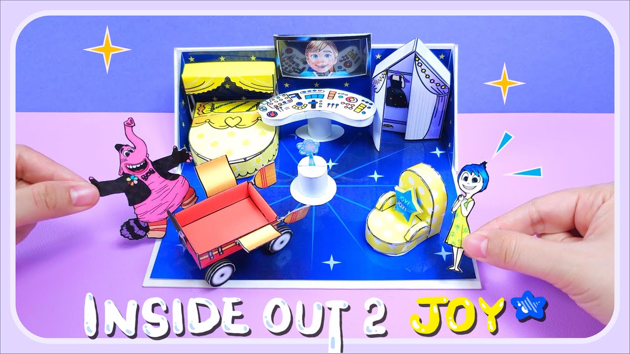 💛Inside Out 2 JOY💛 | Blind Bag+Paper House | #freeprintables #diy #asmr ...