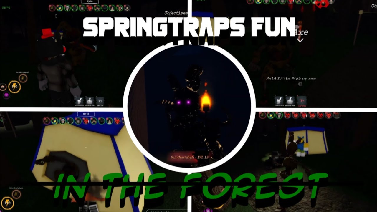 Springtrap has fun in a forest | Pillar Chase 2 raw gameplay | # ...