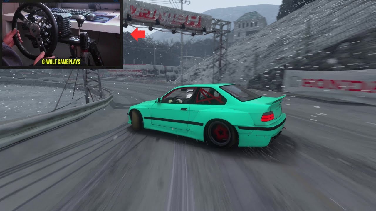 Drifting BMW M3 E36 Akina Snow - Assetto Corsa | Fanatec CSL DD - YouTube