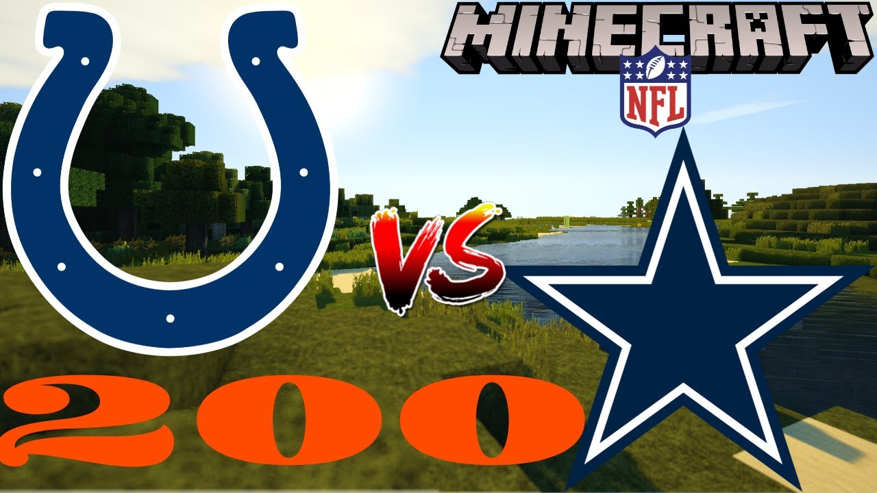 Minecraft sheep football week 13 Cowboys vs Colts - YouTube