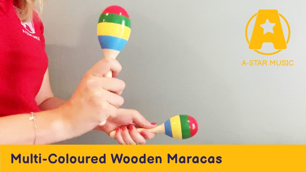 A-Star Multi-Coloured Wooden Maracas | AP5141 - YouTube