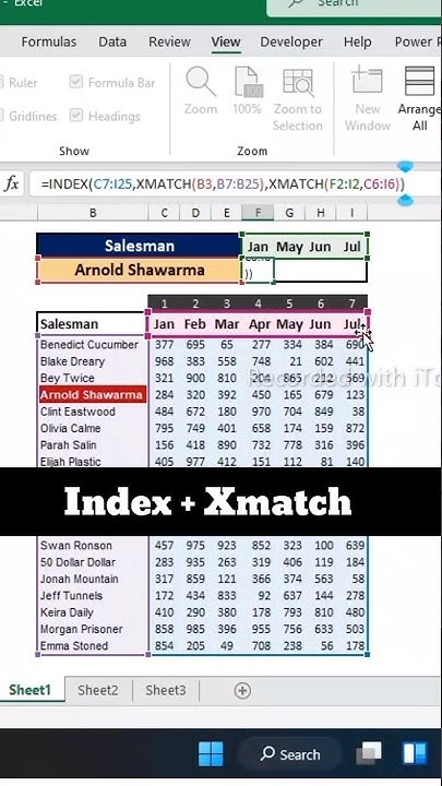 Index Xmatch Function Magic Tricksms Excel Index Function Excel Shorts Index Youtube