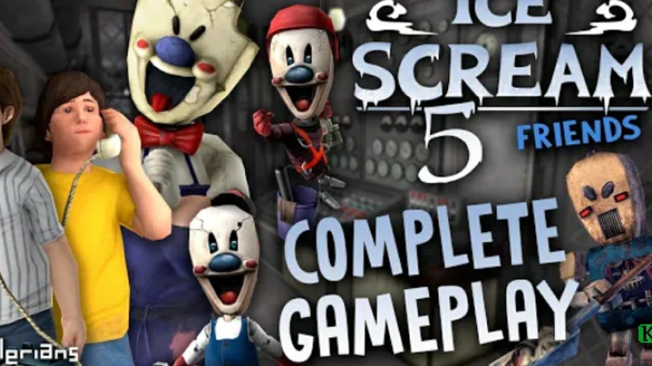 Ice Scream 5 Friends Full Gameplay - YouTube