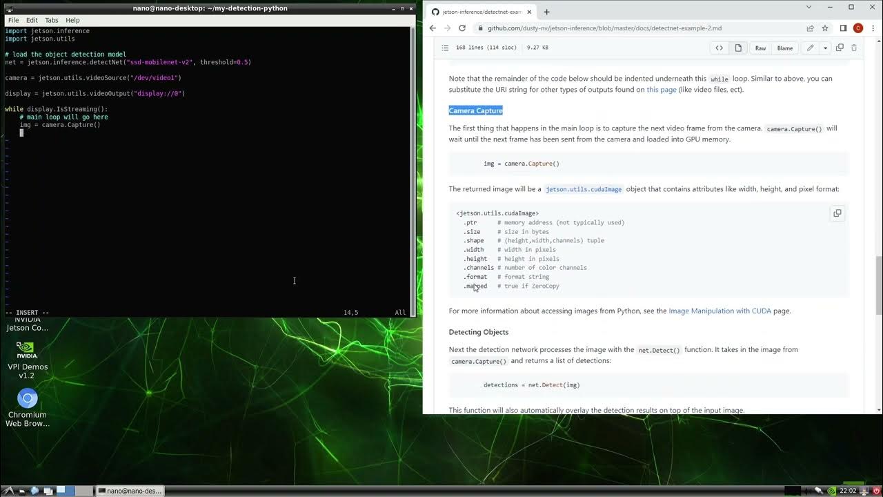 Nvidia Jetson Nano - Hello AI World - Coding your own object detection program - YouTube