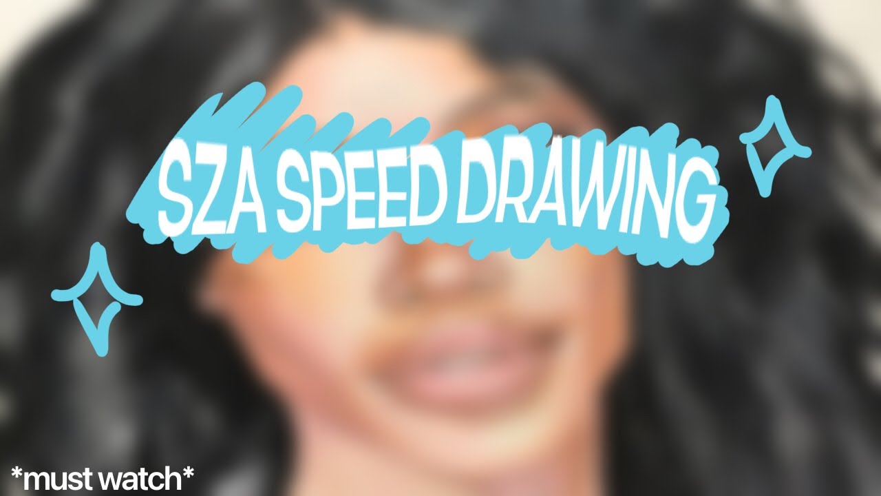 SZA Speed Drawing + tape peeling | Drawing Sza with Colored Pencils ...