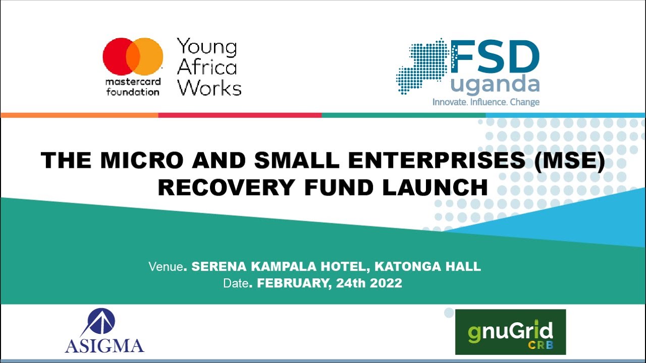 THE MICRO AND SMALL ENTERPRISES (MSE) RECOVERY FUND LAUNCH. - YouTube
