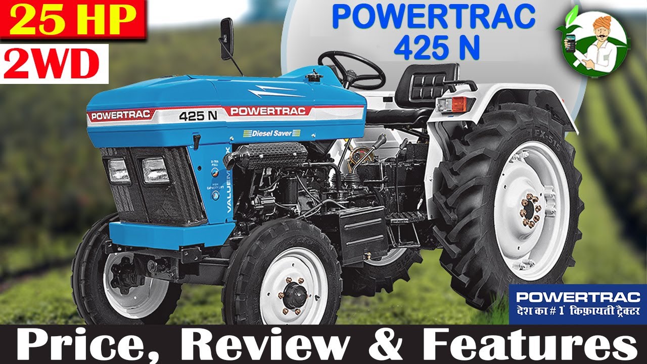 Powertrac 425 N Mini Tractor | 25HP, 2WD | On Road Price, Review and ...