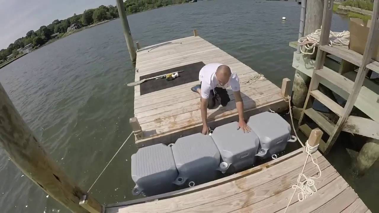 JetFloat jet ski dock build and installation - YouTube