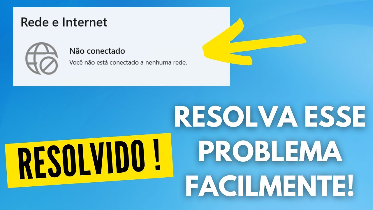 COMO RESOLVER ERRO DO WIFI QUE NÃO CONECTA - YouTube