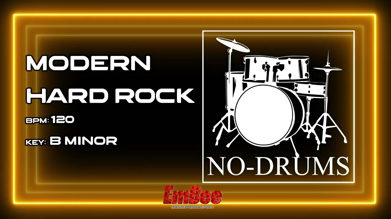 Modern Hard Rock - DRUMS - 120 BPM - Backing Track - YouTube