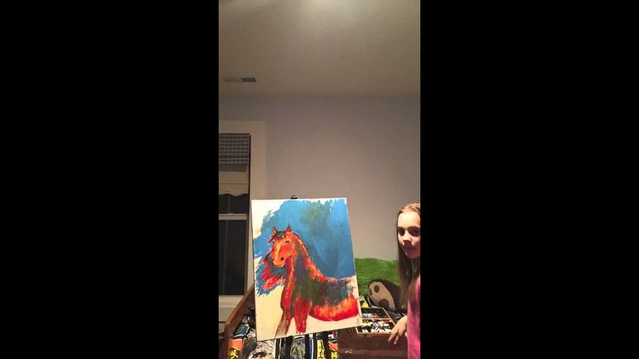 10 Year Old Girl Painting A Cool Horse YouTube 10 Year Old Girl Painting A Cool Horse YouTube
