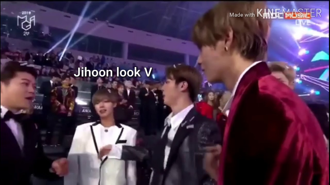 MGA 2018 V Taehyung & Jihoon moments [BTS x Wanna One] MBC PLUS x Genie ...
