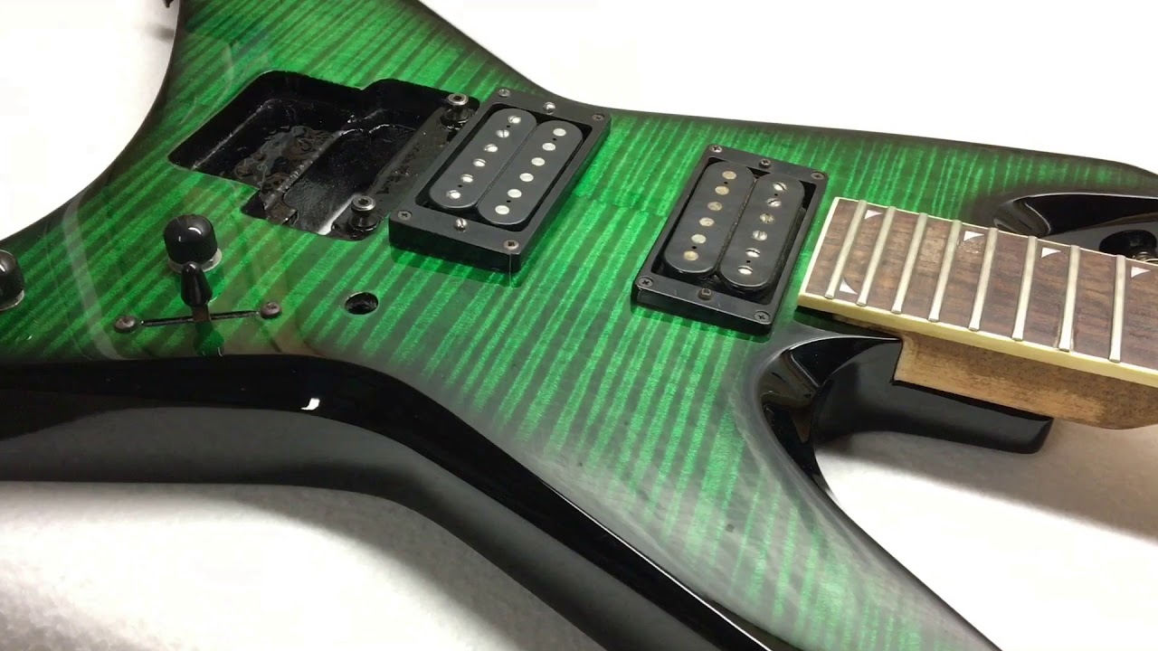 Custom Jackson Warrior guitar refinish - Flame Maple top - YouTube