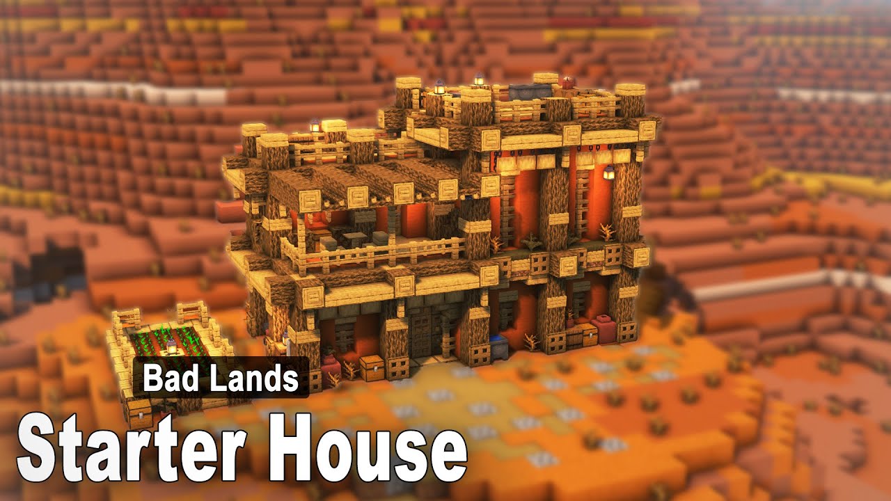 Minecraft: How to build a Bad Lands Starter House | Easy Tutorial - YouTube