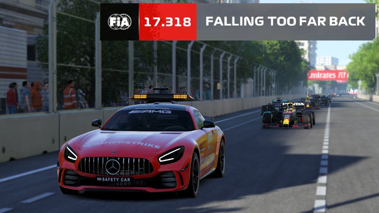 What Happens If You Fall Too Far Back Under The Safety Car? - YouTube