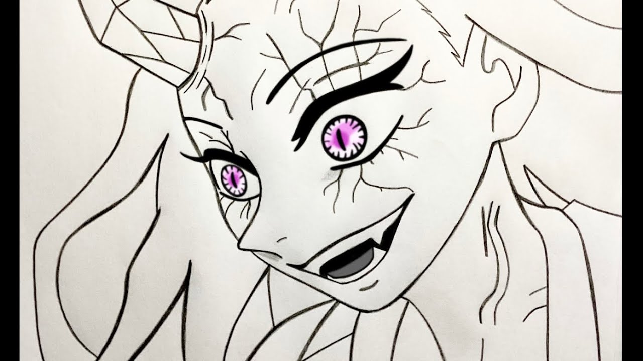 How to draw Nezuko Kamado’s demon form #demonslayer #kimetsunoyaiba # ...