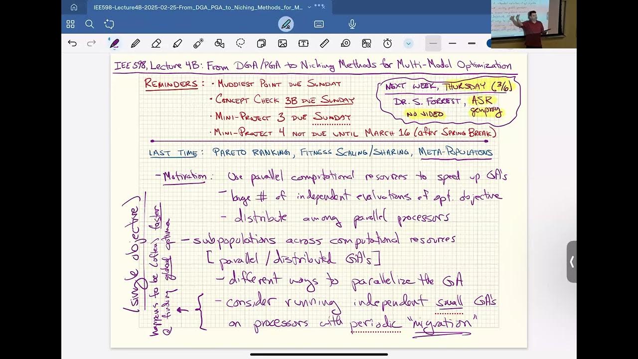 IEE 598: Lecture 4B (2025-02-25): From DGA/PGA to Niching Methods for Multi-Modal Optimization ...