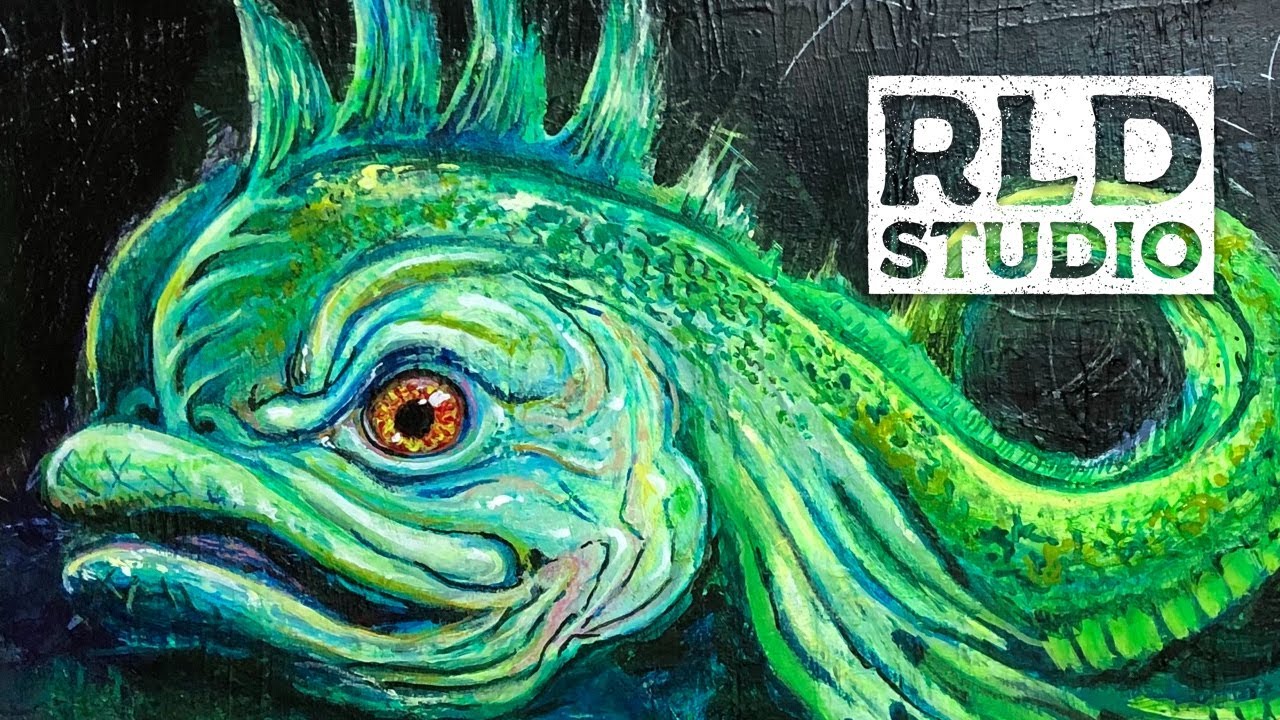 Painting an Ancient Sea Monster - YouTube