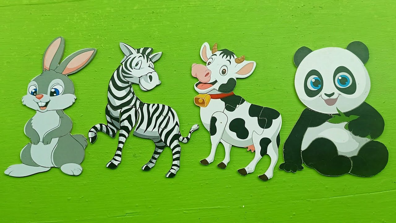 Merakit sapi, panda, kelinci, zebra - YouTube