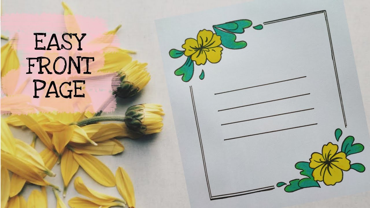 FRONT PAGE DESIGN FOR SCHOOL PROJECT 🌻 PRACTICAL KHATA DESIGN ...