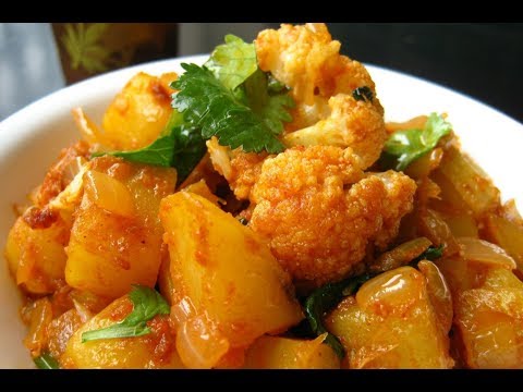 Aloo Gobi/Masaledar Aloo Gobi sabzi/Lunch Box-Cauliflower and Potato ...