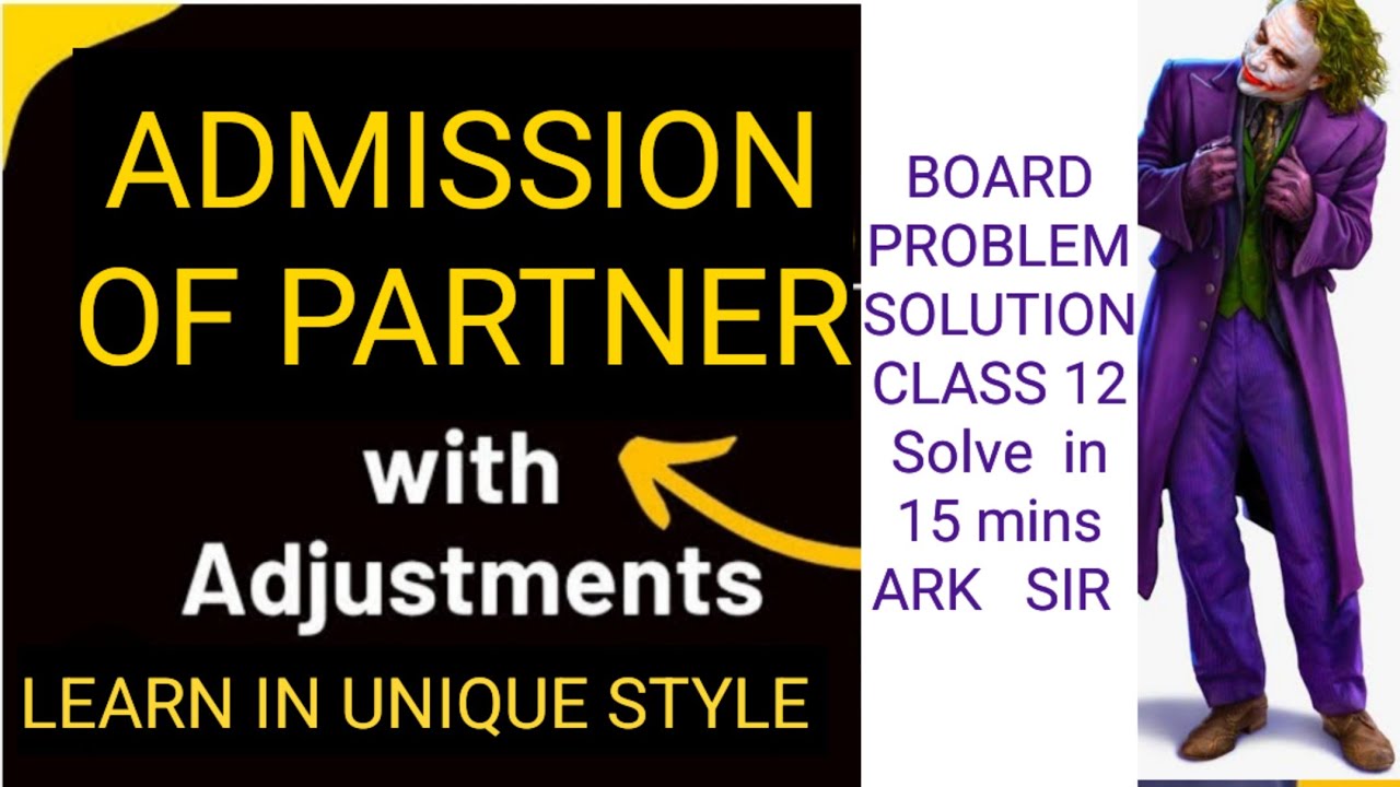 Q16 Admission of Partner Ledger Revaluation Ac Creditors Piad off Board ...
