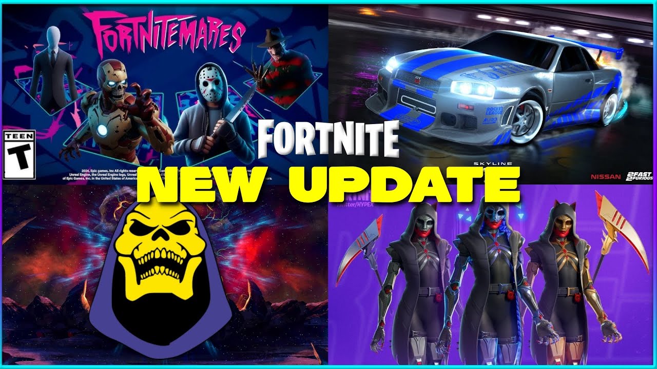 NEW FORTNITE UPDATE - NISSAN GTR - SKELATOR - FORTNITEMARES - YouTube