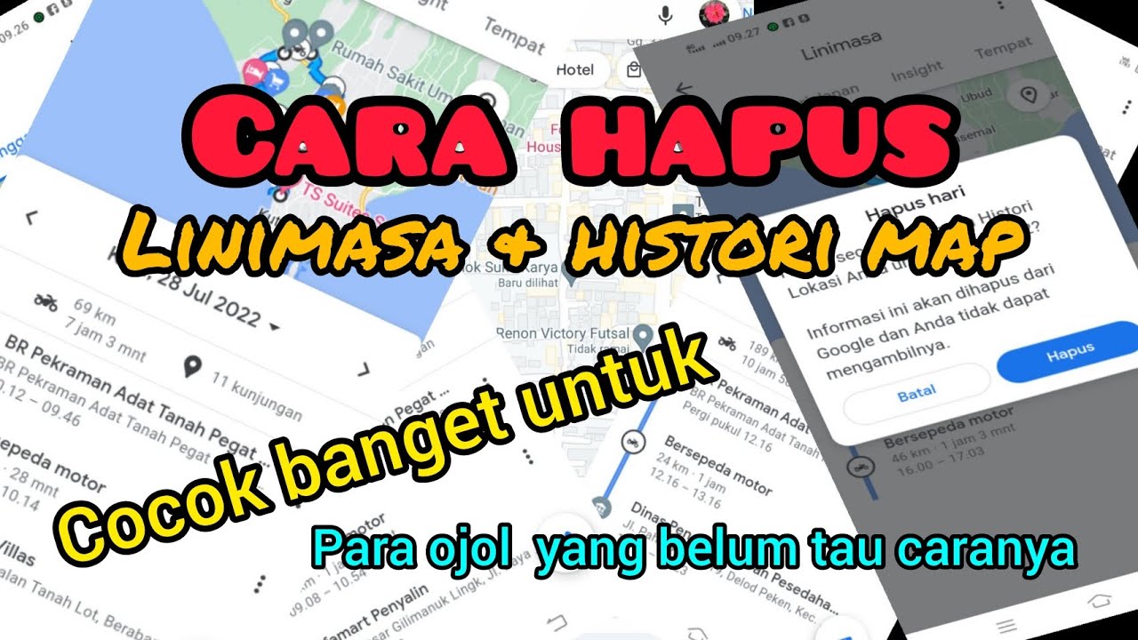 Cara hapus linimasa dan histori map - YouTube