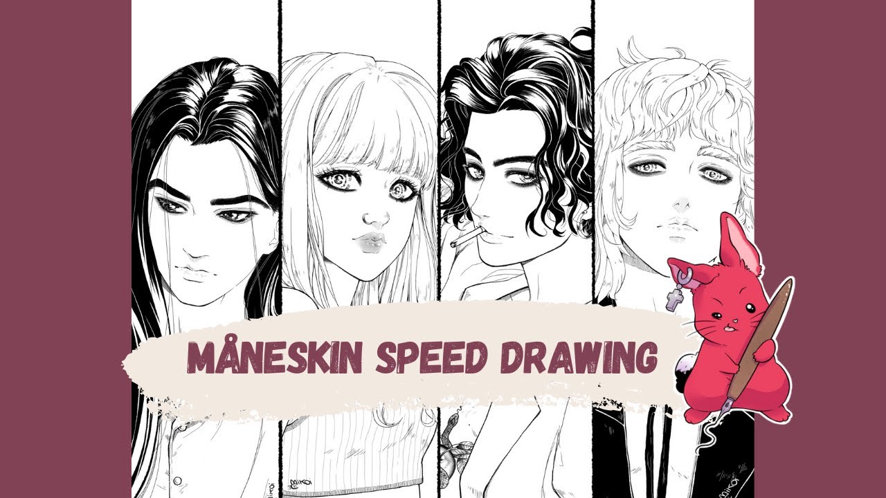 SPEED DRAWING - Måneskin - YouTube