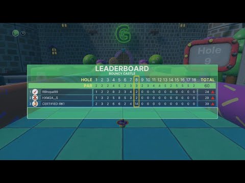 Bouncy Castle Hole 9 hole in one guide [GOLF WITH YOUR FRIENDS]