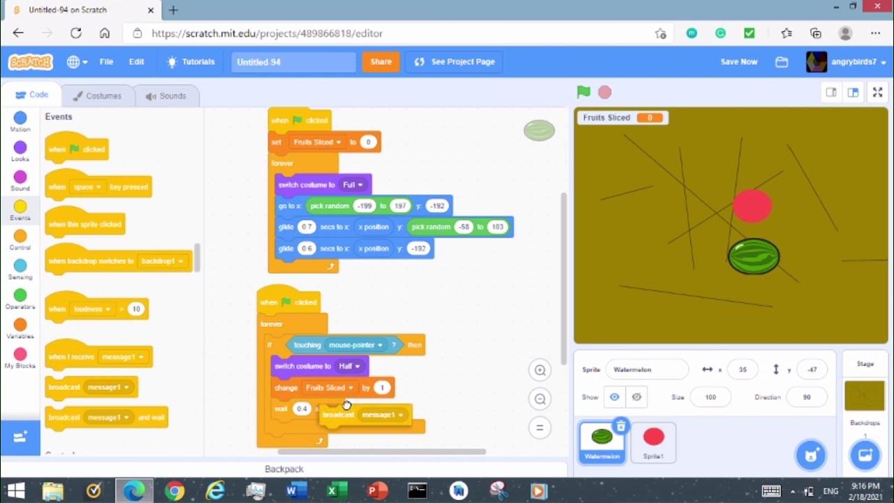 Scratch 3.0 Tutorial | How to make Fruit Ninja game in Scratch(Part 1 ...