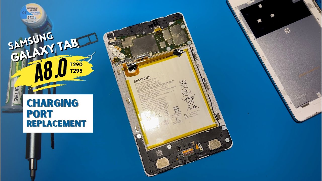 How to Replace Samsung Galaxy Tab A 8.0 2019 T290 / T295 Charging Port ...