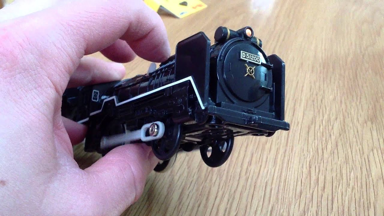 プラレール S-28 ライト付 D51 200号機蒸気機関車 TOMICA PLARAIL D51 - YouTube
