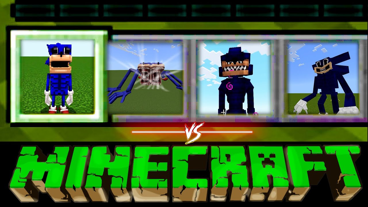 Shin Sonic Mod: New vs Old Battle in Minecraft Bedrock Edition - YouTube