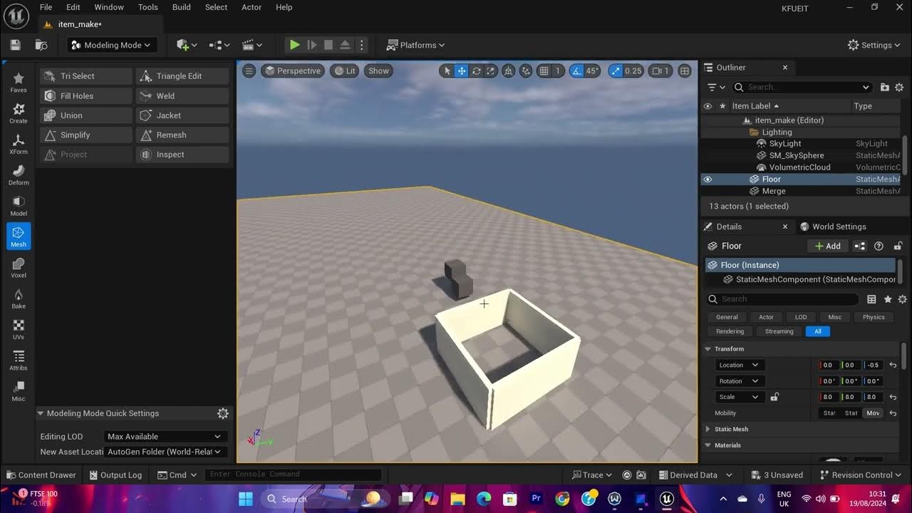 merge multiple objects in to one in unreal engine 5 - YouTube