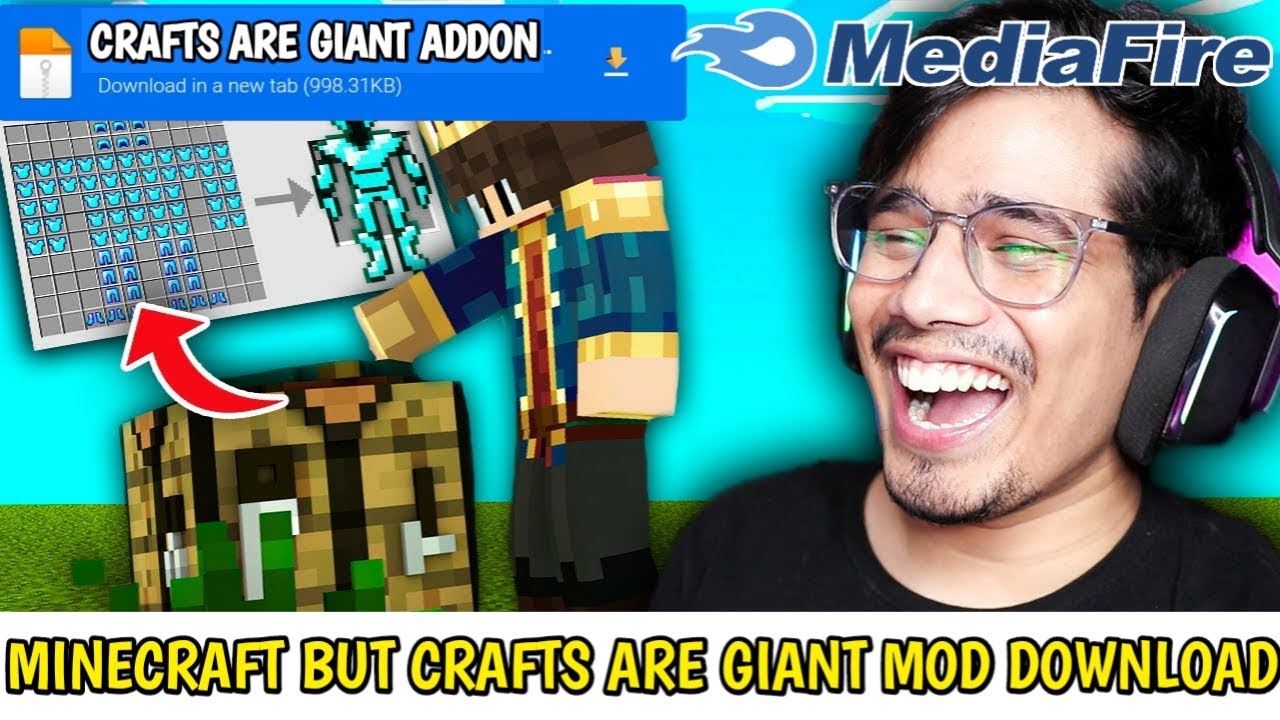 @AnshuBisht MINECRAFT BUT CRAFTS ARE GIANT MOD DOWNLOAD | MINECRAFT ...