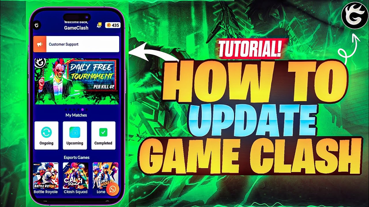HOW TO UPDATE GAME CLASH | FREE FIRE TOURNAMENT APP | HOW TO DOWNLOAD ...