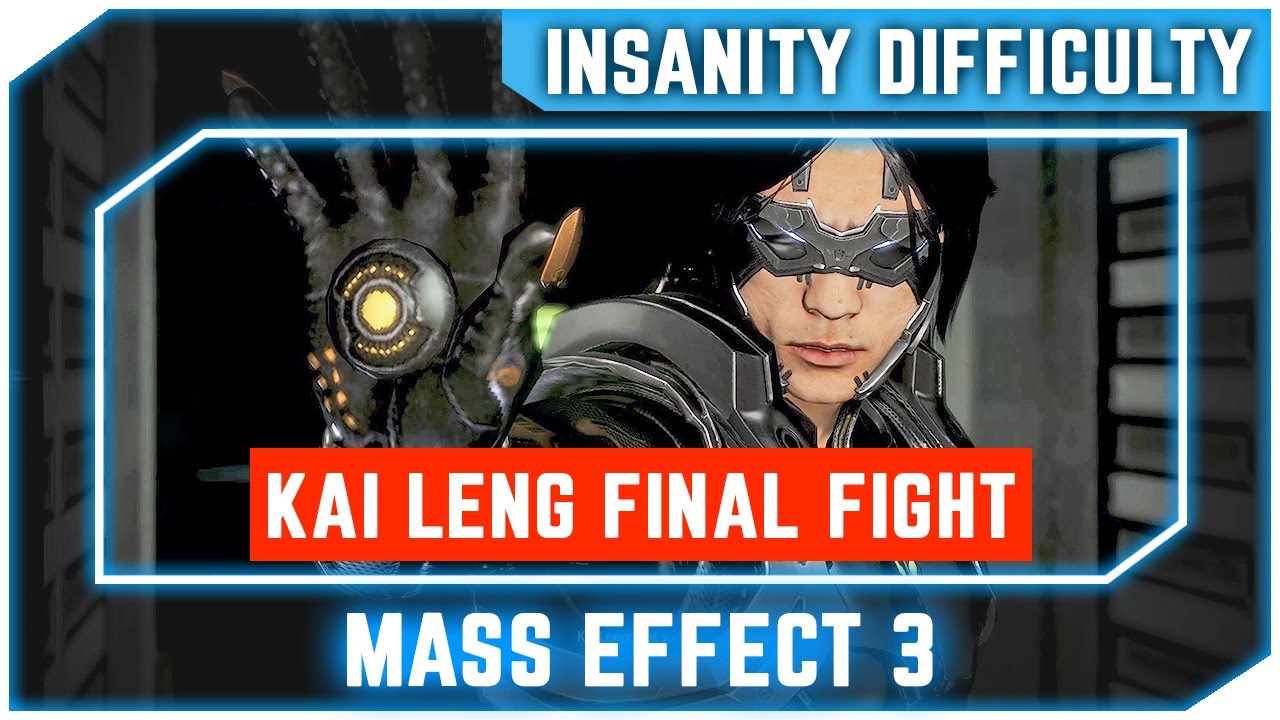 Mass Effect 3 - Kai Leng Final Boss Fight - Insanity Difficulty - YouTube