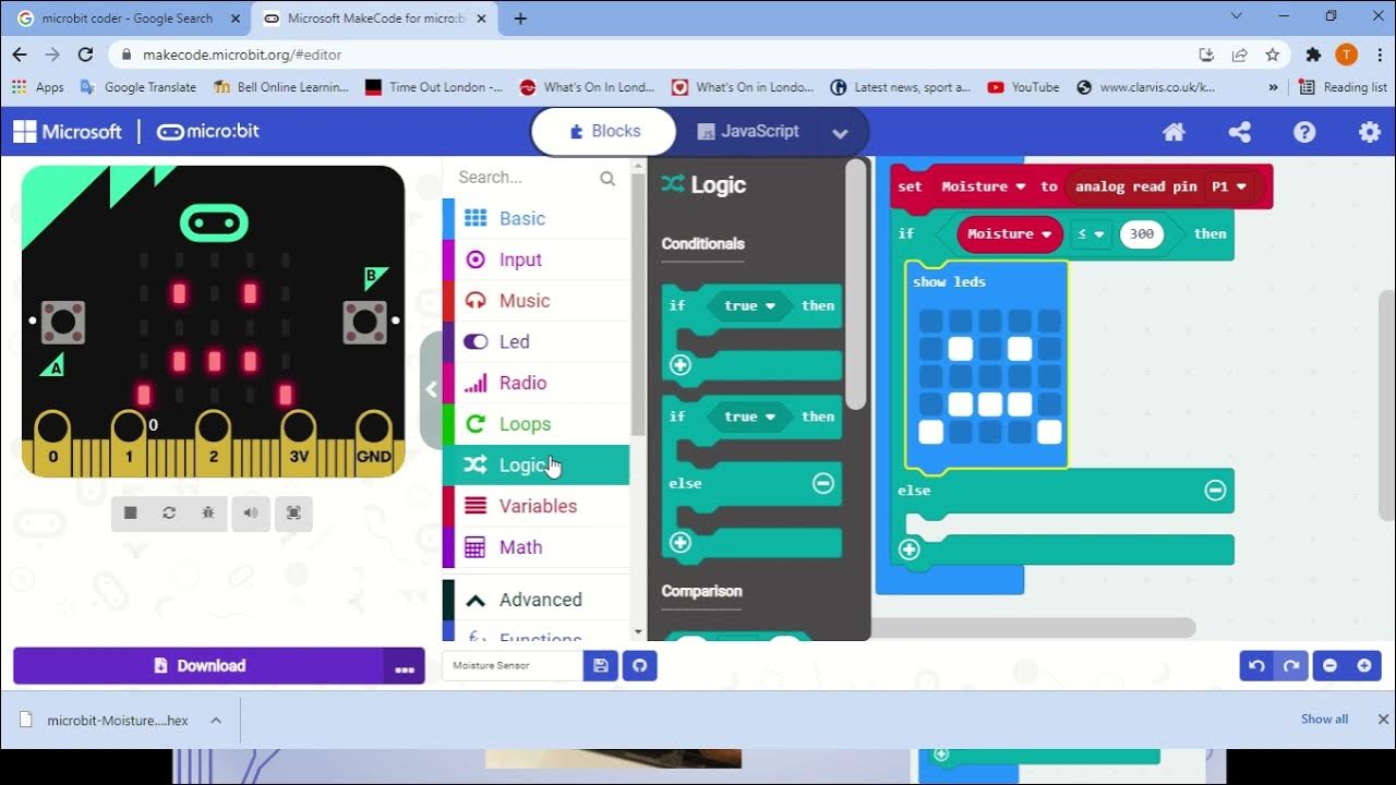 Microbit Moisture Sensor Tutorial - YouTube