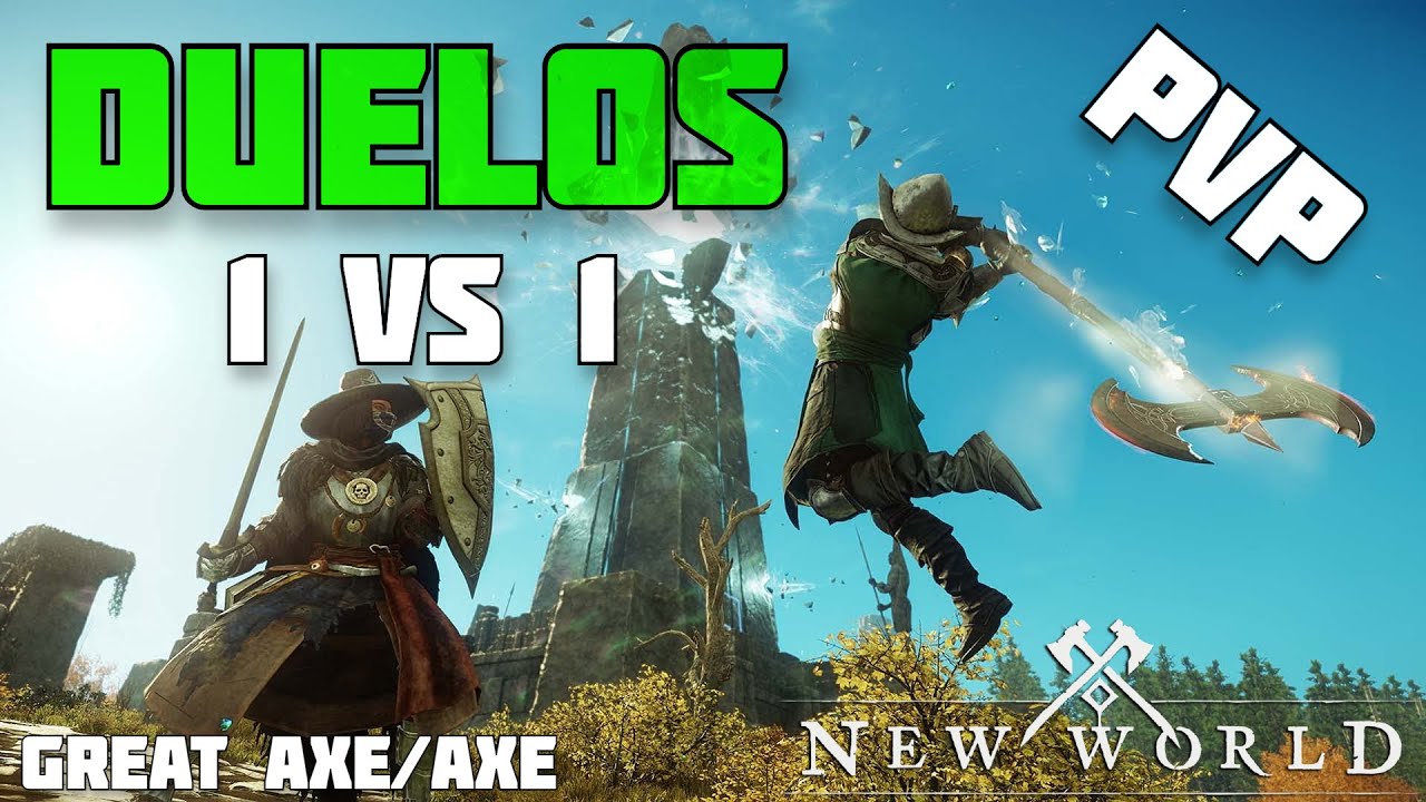 Duelos PvP / Build OP Hacha + Gran Hacha | NEW WORLD - YouTube