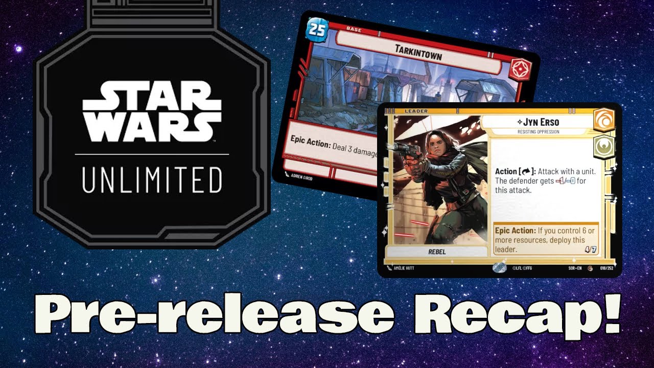 STAR WARS UNLIMITED - Pre-release recap and pack opening - YouTube