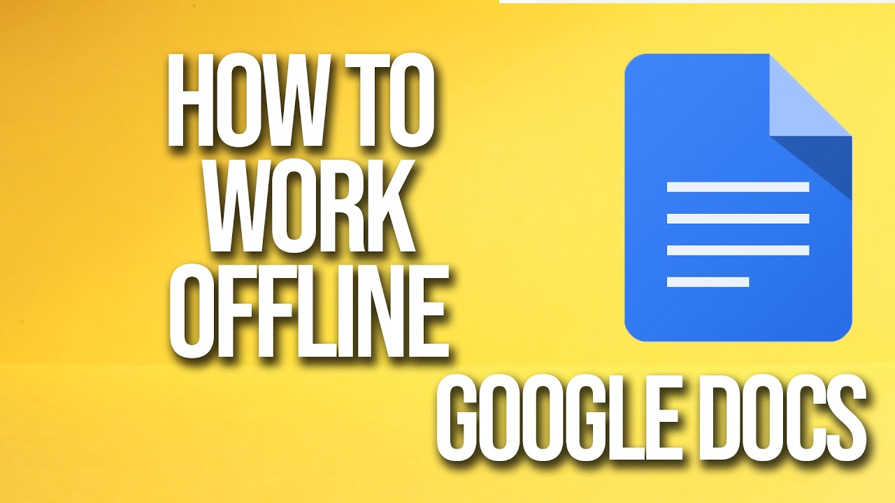 How To Work Offline Google Docs Tutorial - YouTube